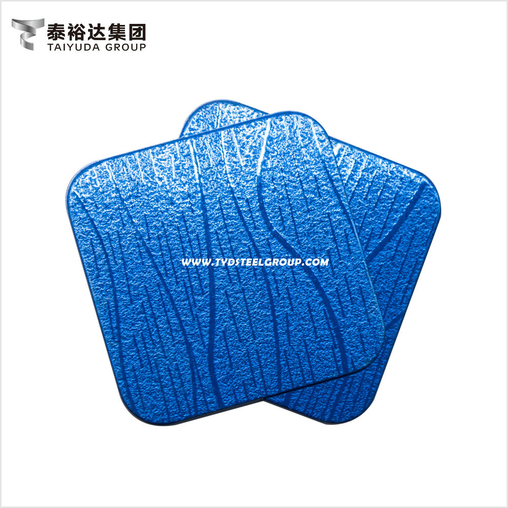 Blue PVD Color Embossed Sus304 Stainless Steel Sheet for Wall Clading ...